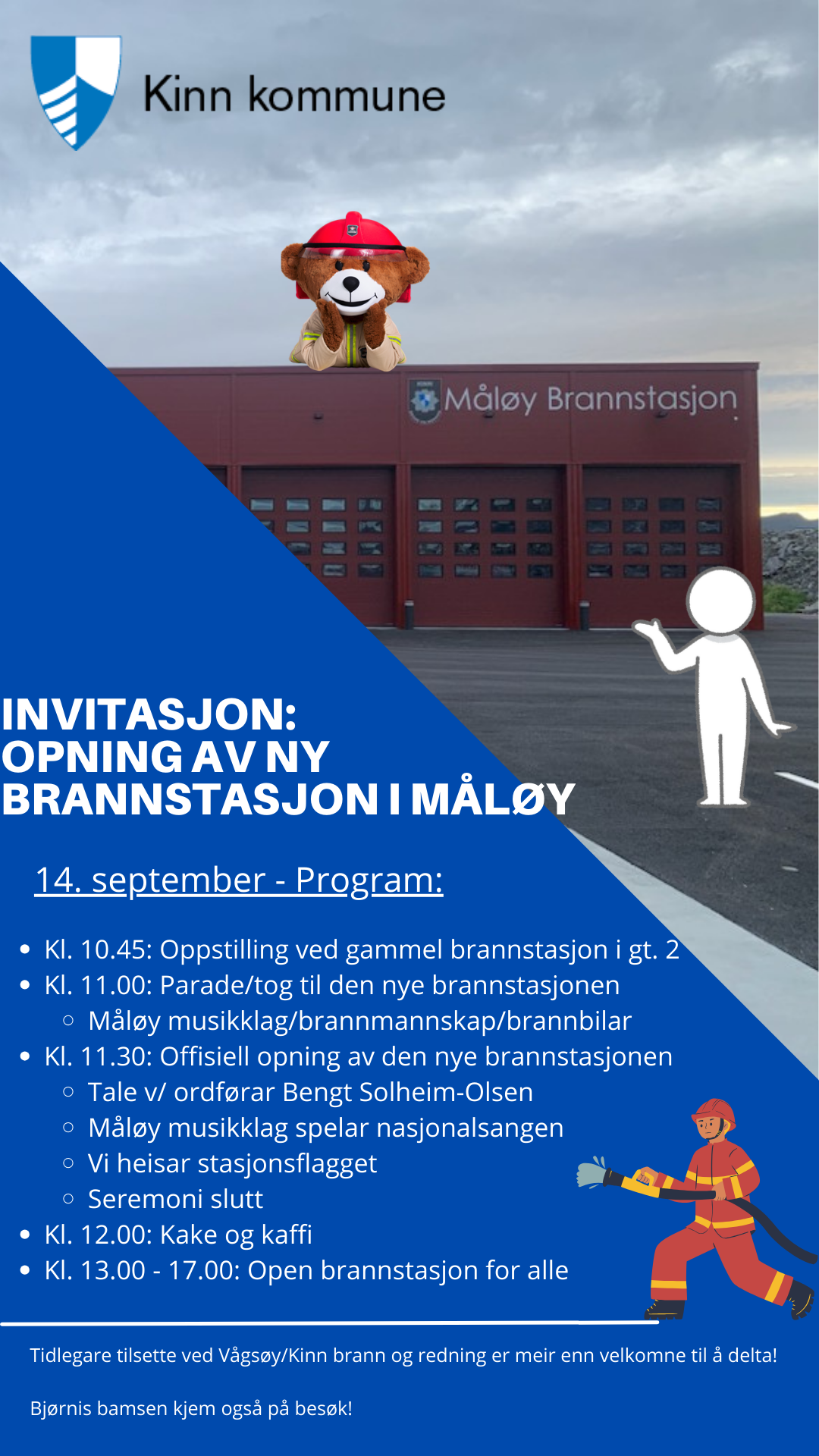Kinn brann og redning inviterer til opning av ny brannstasjon laurdag ...